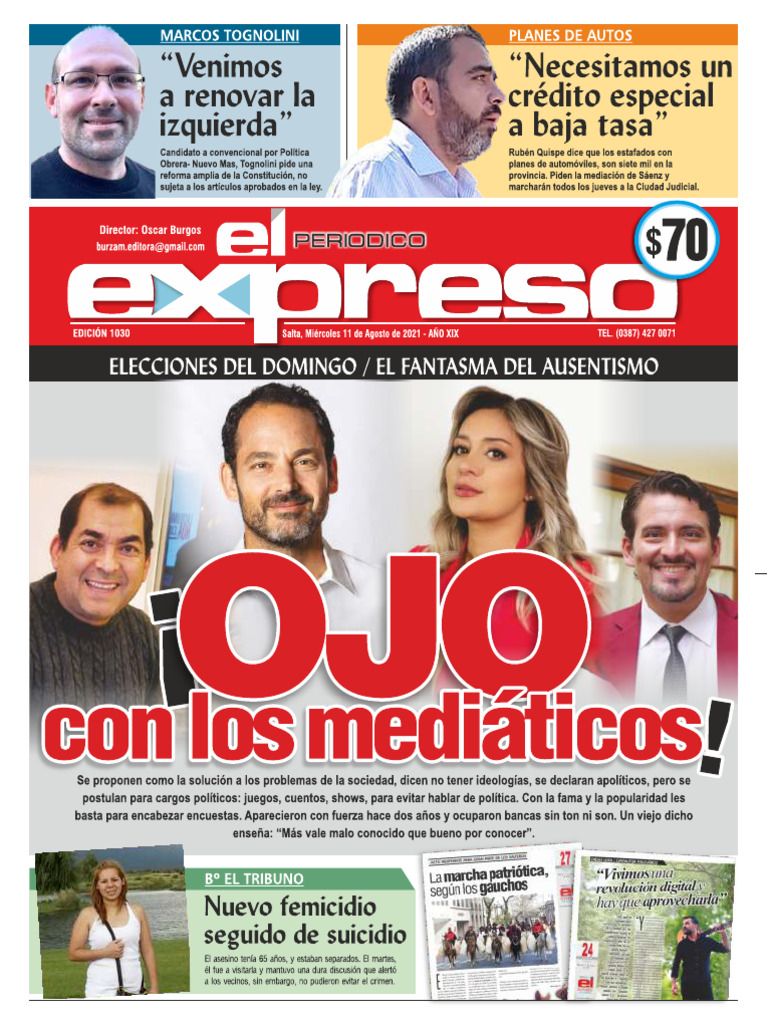 El Expreso Edición 1030 - 2021 | PDF | Presupuesto | Sentencia (ley)