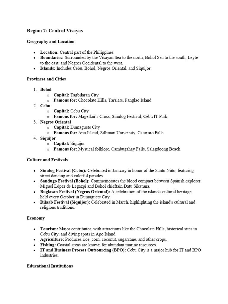 Region 7 | PDF | Cebu | Philippines