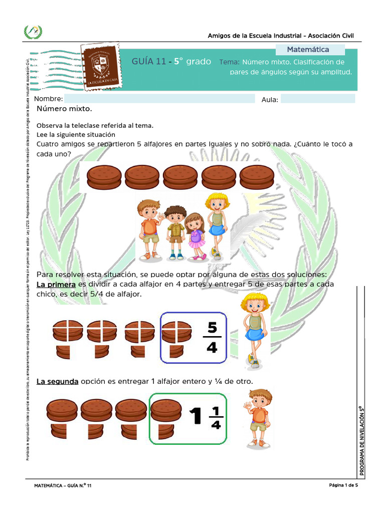 Guía 11 Matemática | PDF | Matemáticas | Matemática Elemental