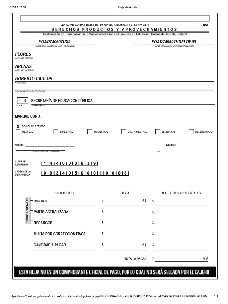 Hoja de Ayuda | PDF | Finanzas y dinero