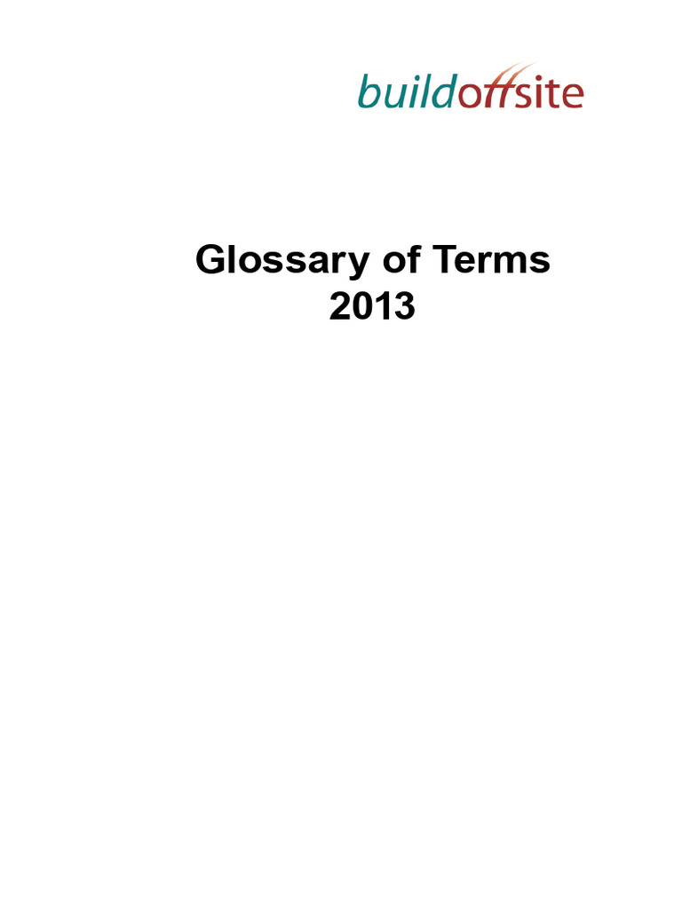BoS Glossary of Terms 2013 Web | PDF | Framing (Construction) | Precast ...