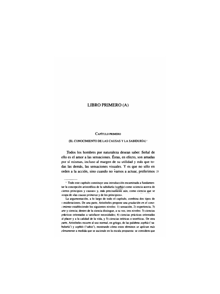 Sabiduría y conocimiento en Aristóteles | PDF | Filosofía