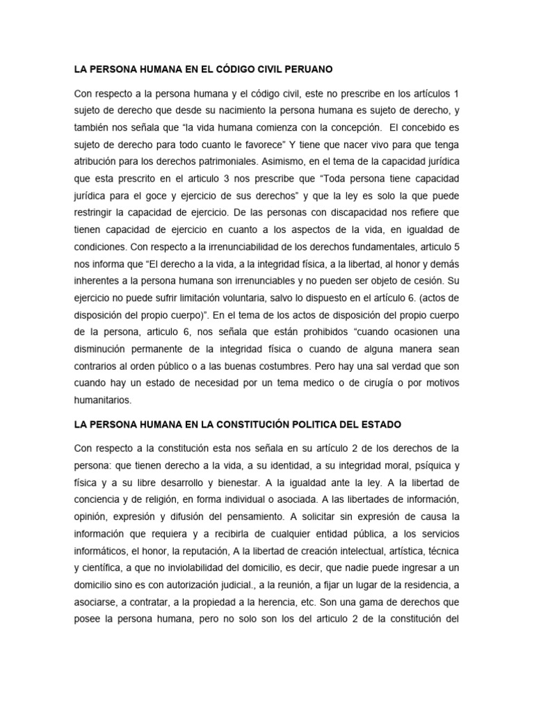 La Persona Código Civil, Constitución | PDF | Libertad de expresión ...