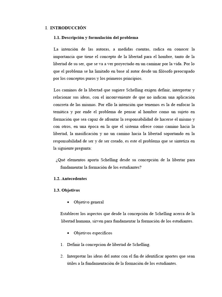 Libertad y formación según Schelling | PDF | Educación en artes liberales
