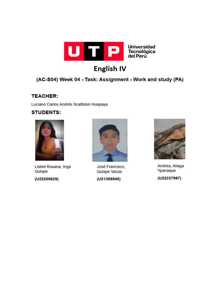 (AC-S04) Week 04 - Task Assignment - Work and Study (PA) | PDF