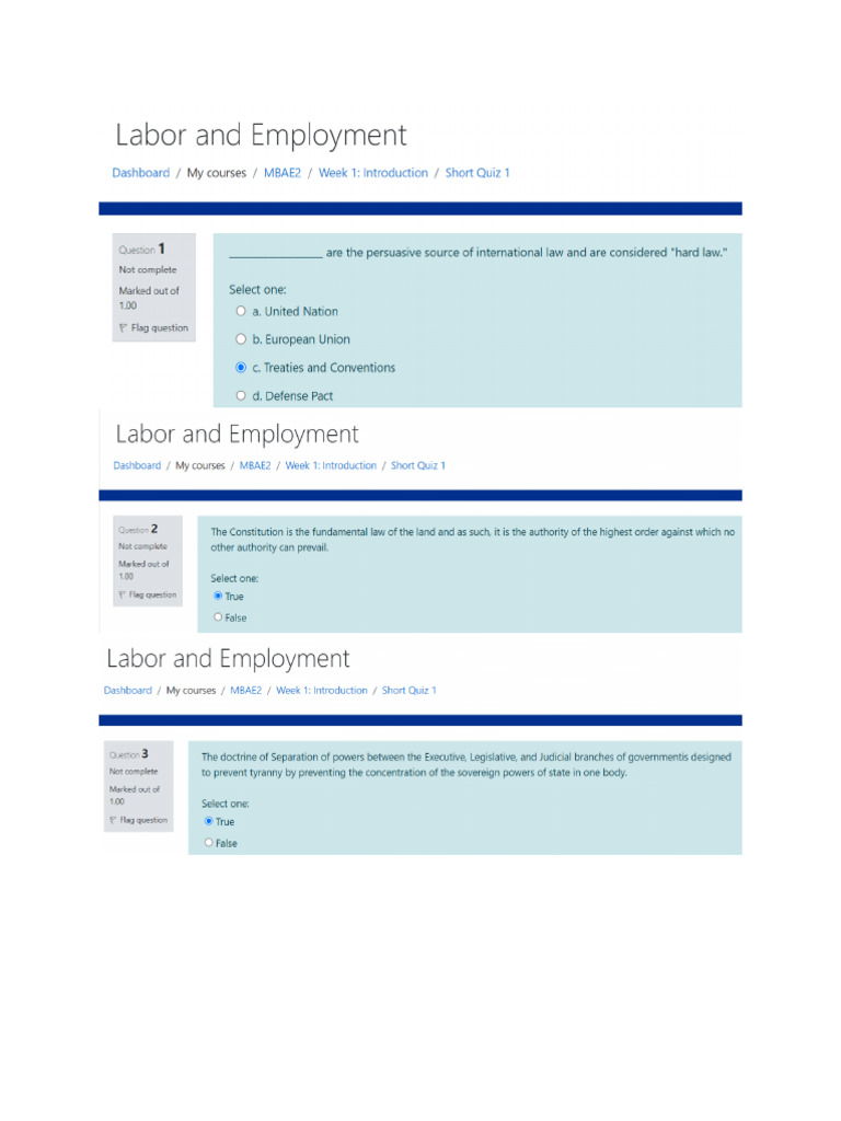 Week 1 Introduction - Quiz 1 | PDF