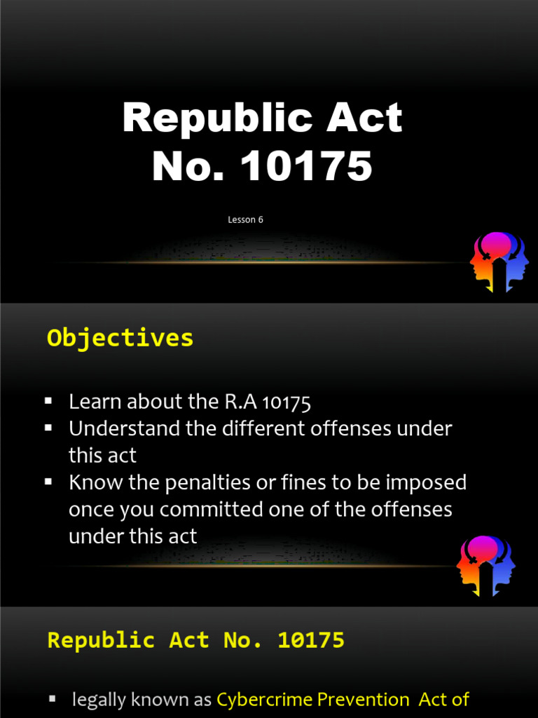 Lesson-6-Cybercrime-act-RA-10175 | PDF | Cybercrime | Cyberspace