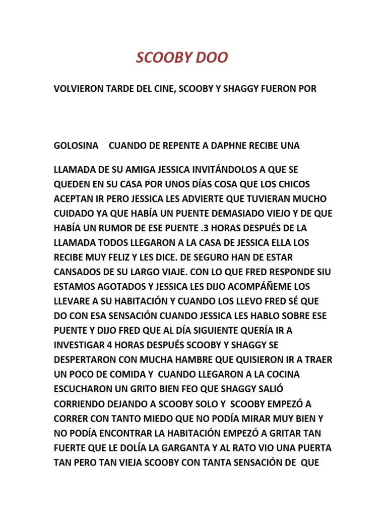 Teatro Scooby Doo | PDF