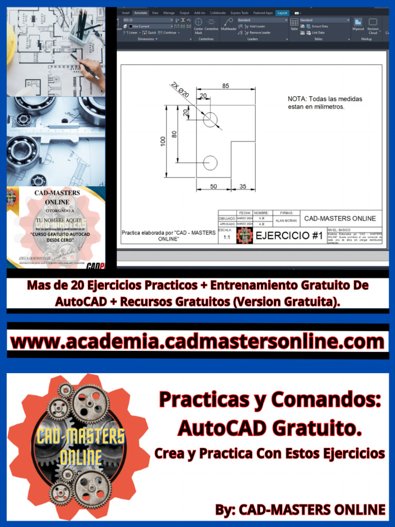 Practicas y Comandos de Autocad Actualizado | PDF
