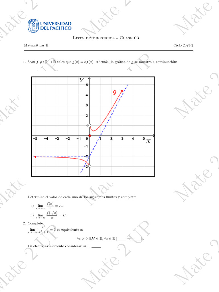 M2 Lista C03-Enunciados | PDF | Función (Matemáticas) | Matemática Elemental