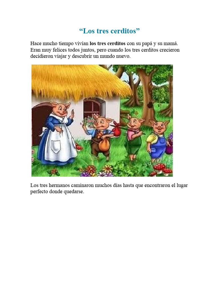 Los Tres Cerditos Pdf