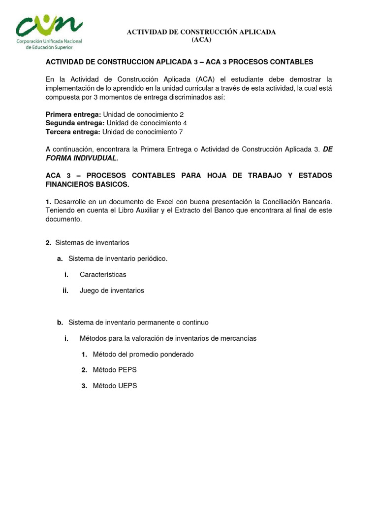 Documento ACA 3 | PDF | Cheque | Bancos