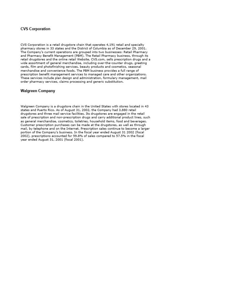 CVS and Walgreens2006Template | PDF | Equity (Finance) | Revenue