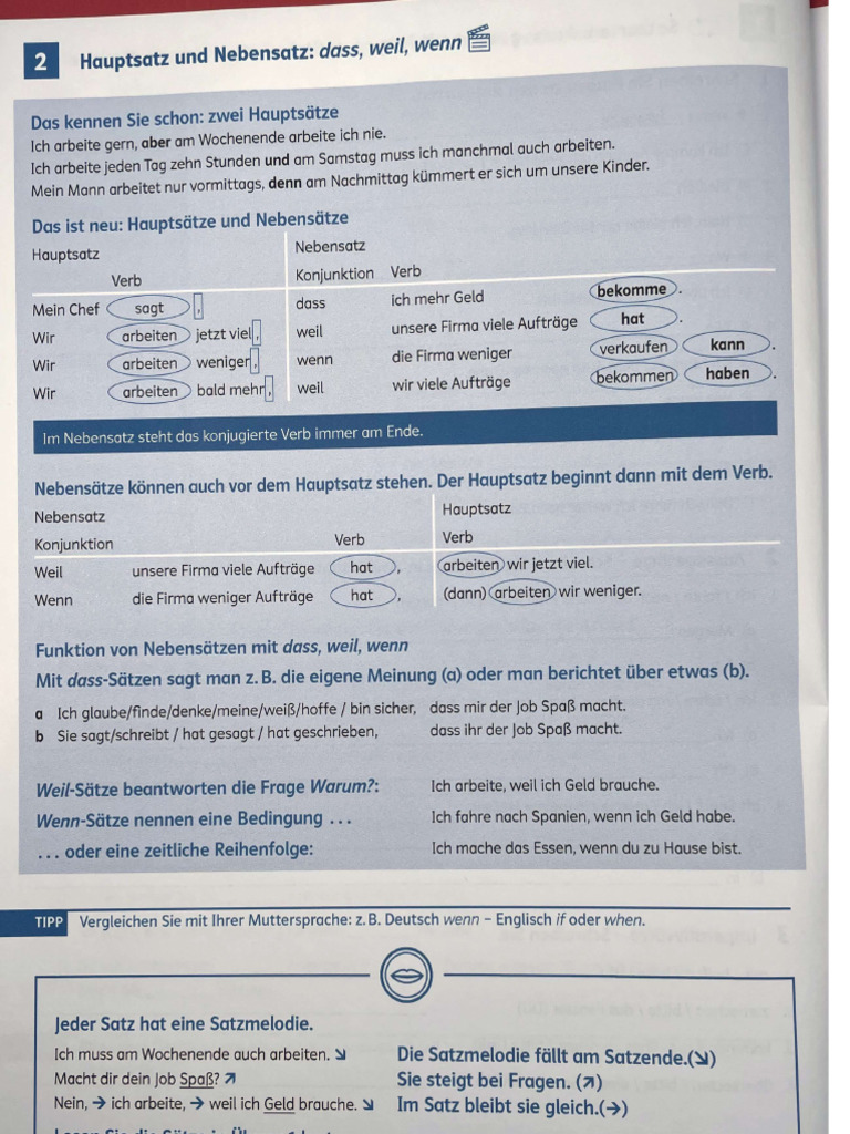 Weil, Dass, Wenn Übung | PDF
