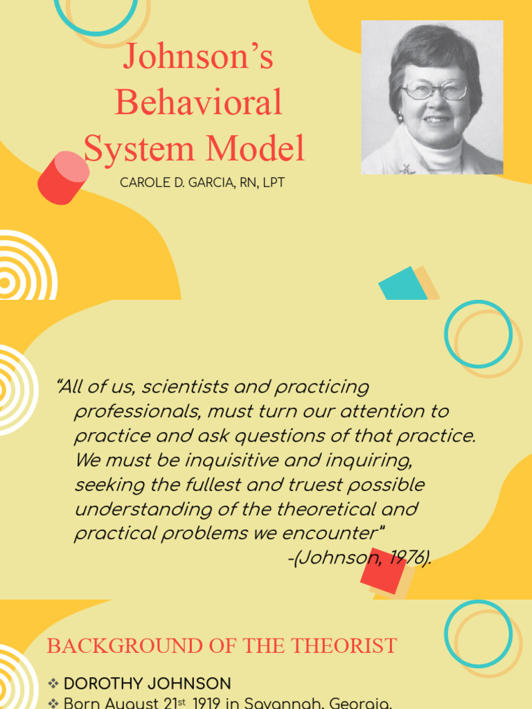 3.6johnsons Behavioral System Model | PDF | System | Nursing