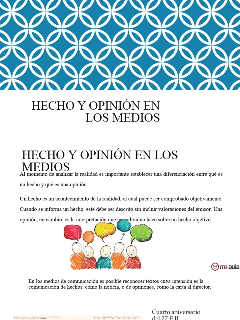 Apunte 2 Hecho y Opinion en Los Medios | PDF