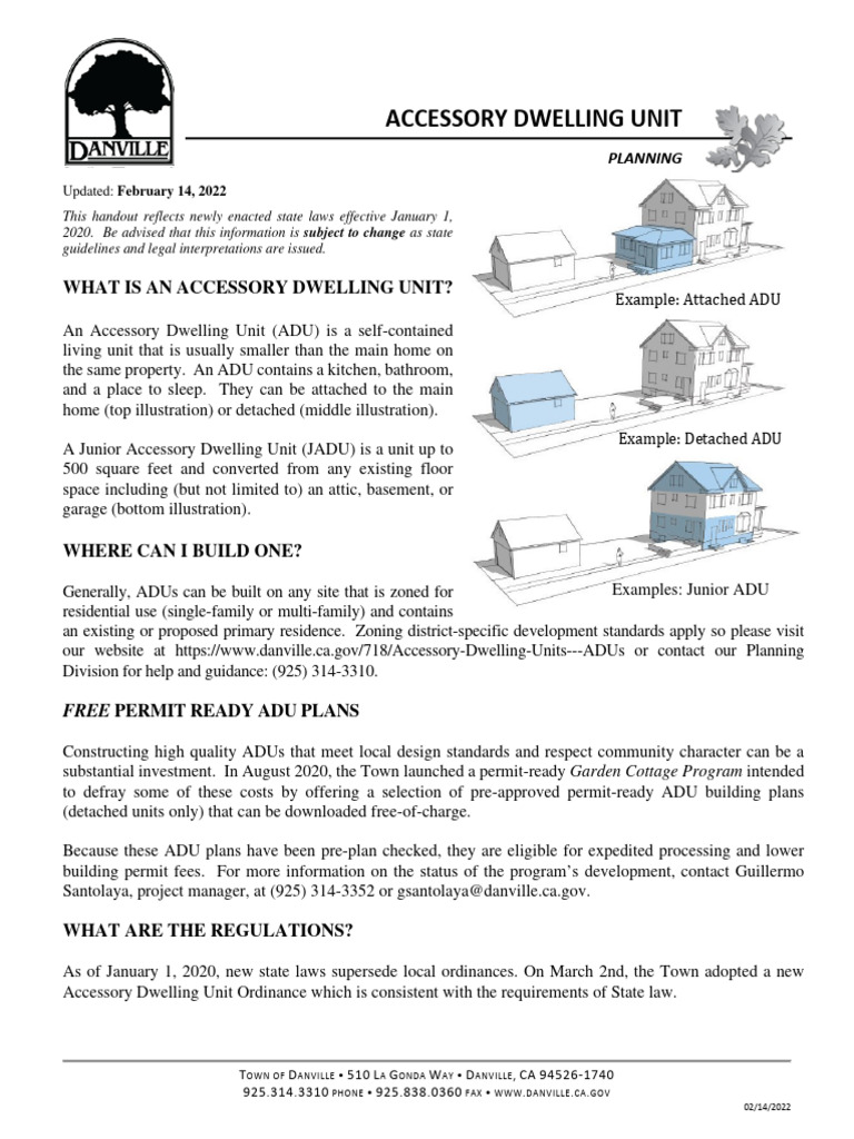 Accessory Dwelling Unit Handout (Updated 20220214) - 202202141642524613 ...