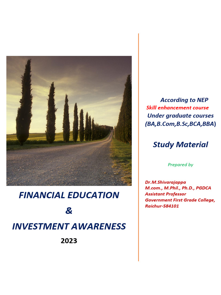 Financial Education and Investment Awareness | PDF | Microeconomics ...