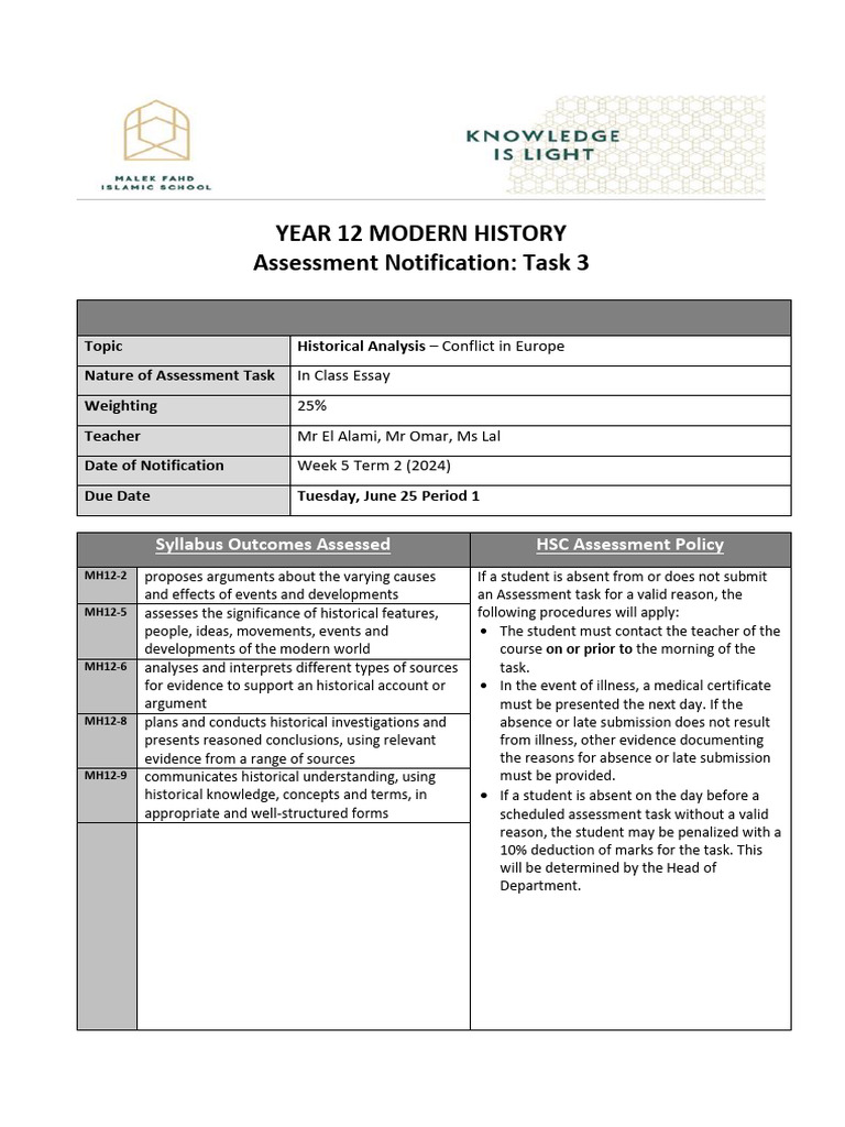 2024 HSC Modern Task 3 | PDF | Reason | Argument