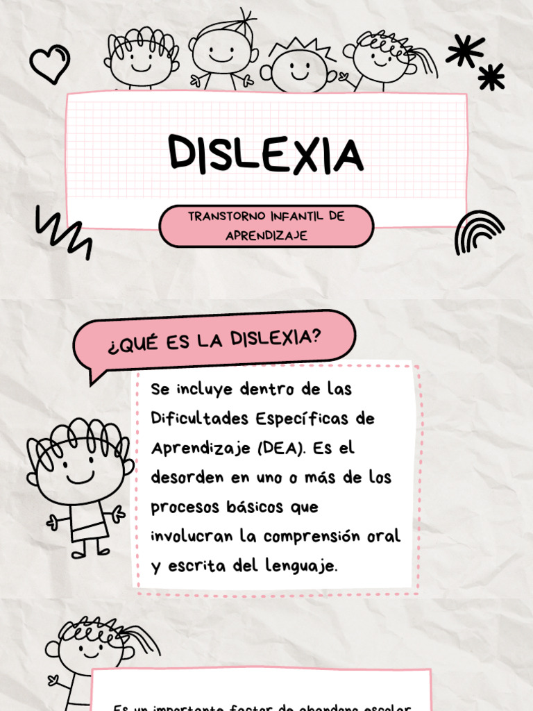 Dislexia Infantil: Identificación y Apoyo | PDF | Dislexia | Sicología