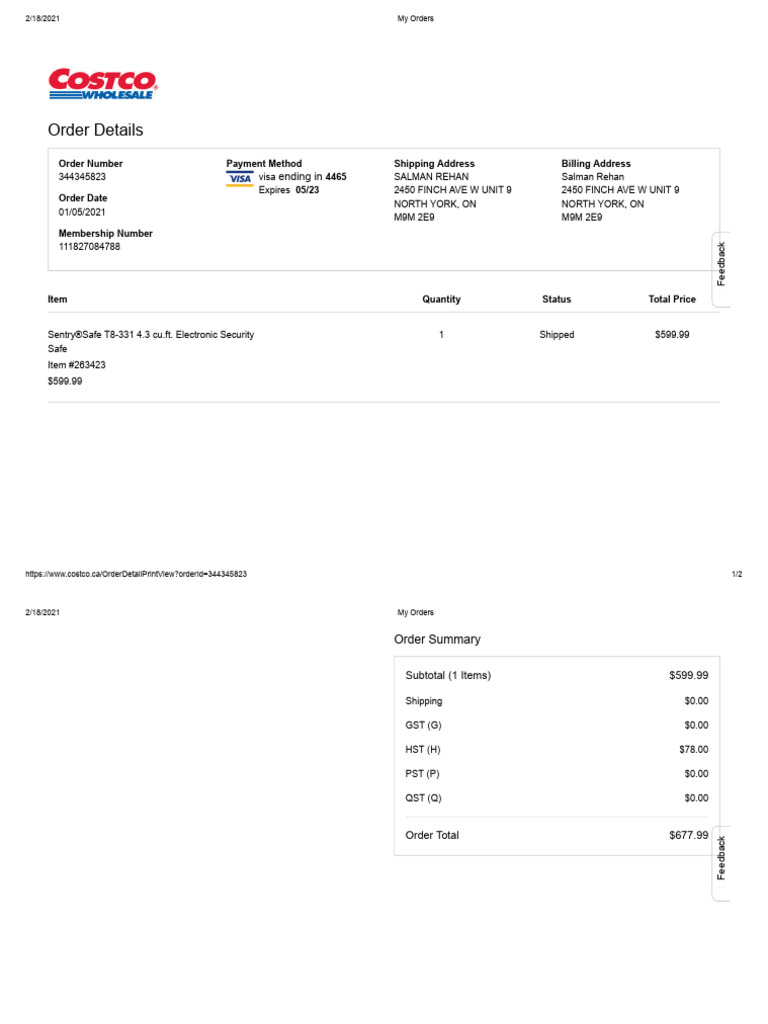 Costco USStore | PDF | Sales | Payments