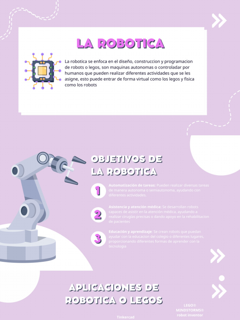 Presentacion Proyecto de Robotica Creativo Ilustrativo Morado | PDF