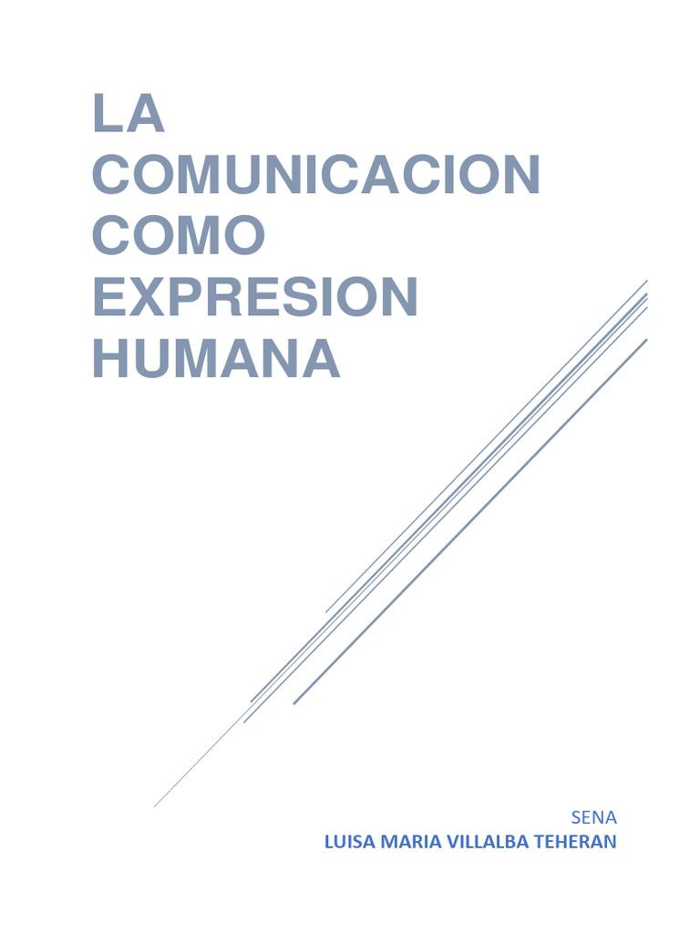 Expresion Humana | PDF | Comunicación | Comunicación humana