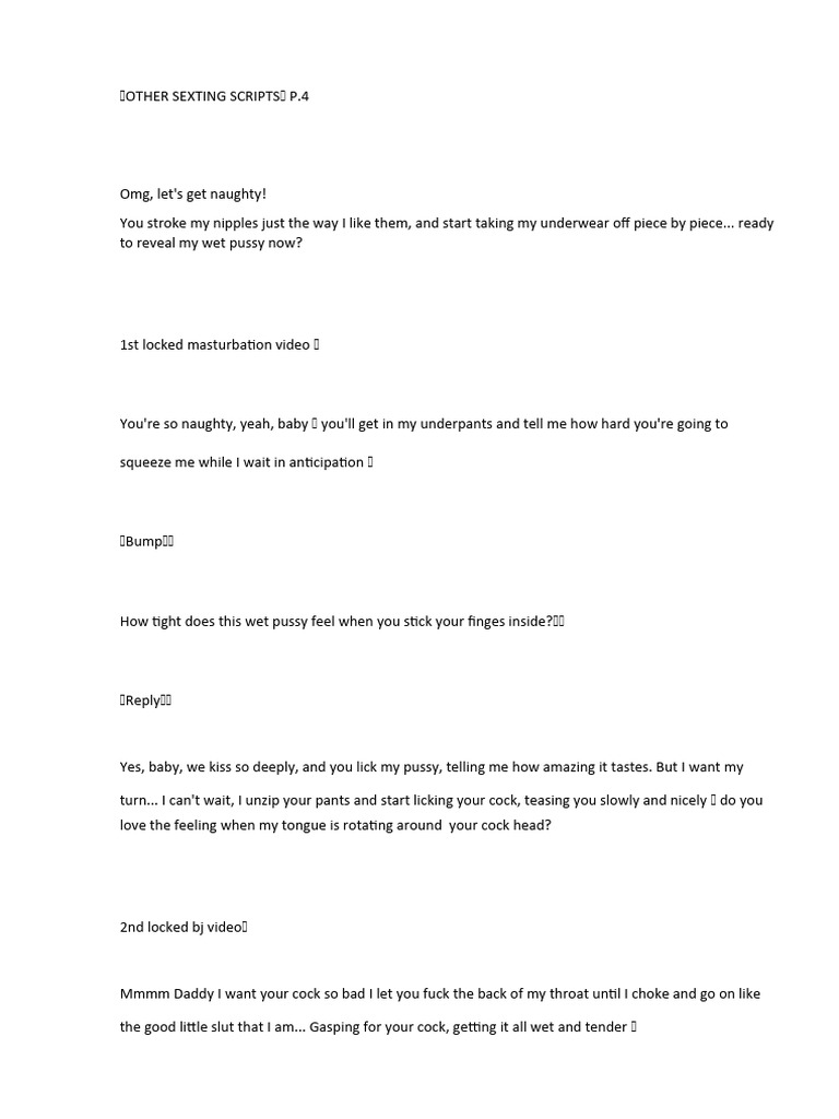 Other Sexting Scripts PT 4 | PDF