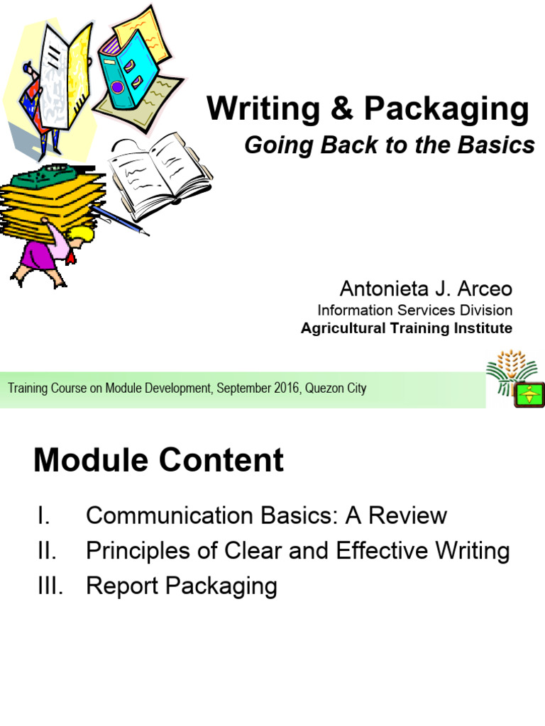 Basic Writing and Packaging For PhilRice | PDF | Jargon | Idiom