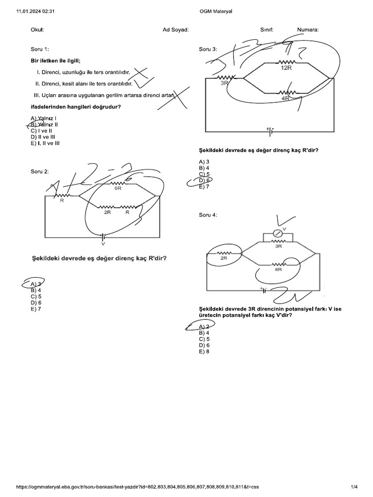 Fizik Test 2 | PDF