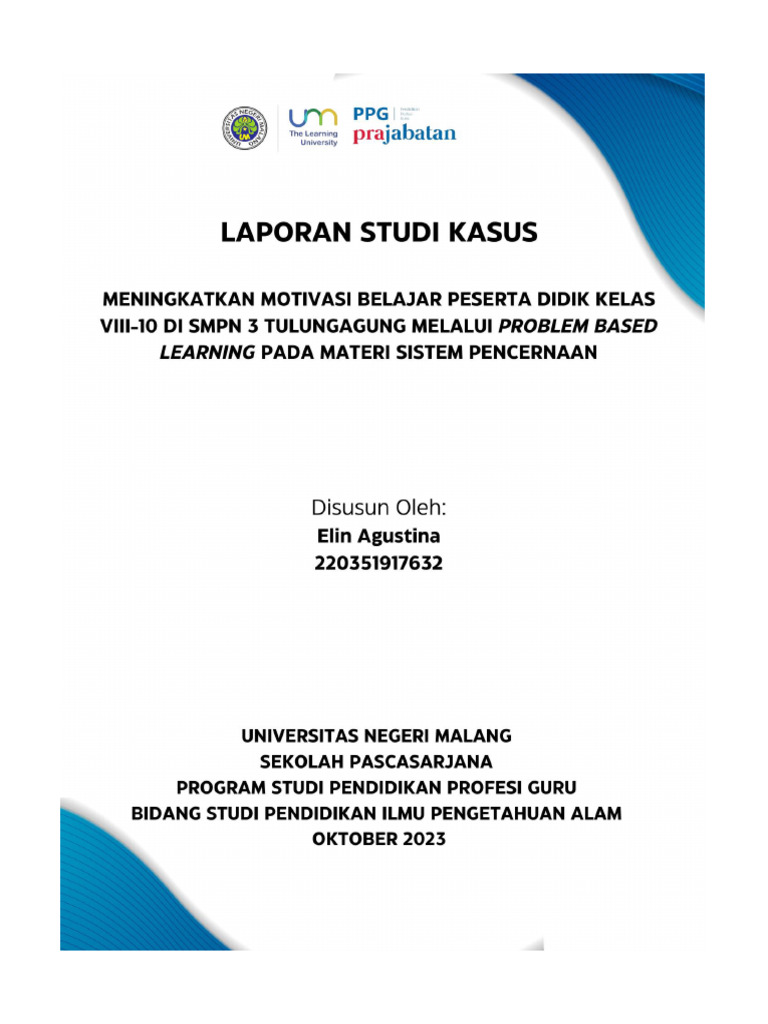 Studi Kasus PPG Prajabatan | PDF