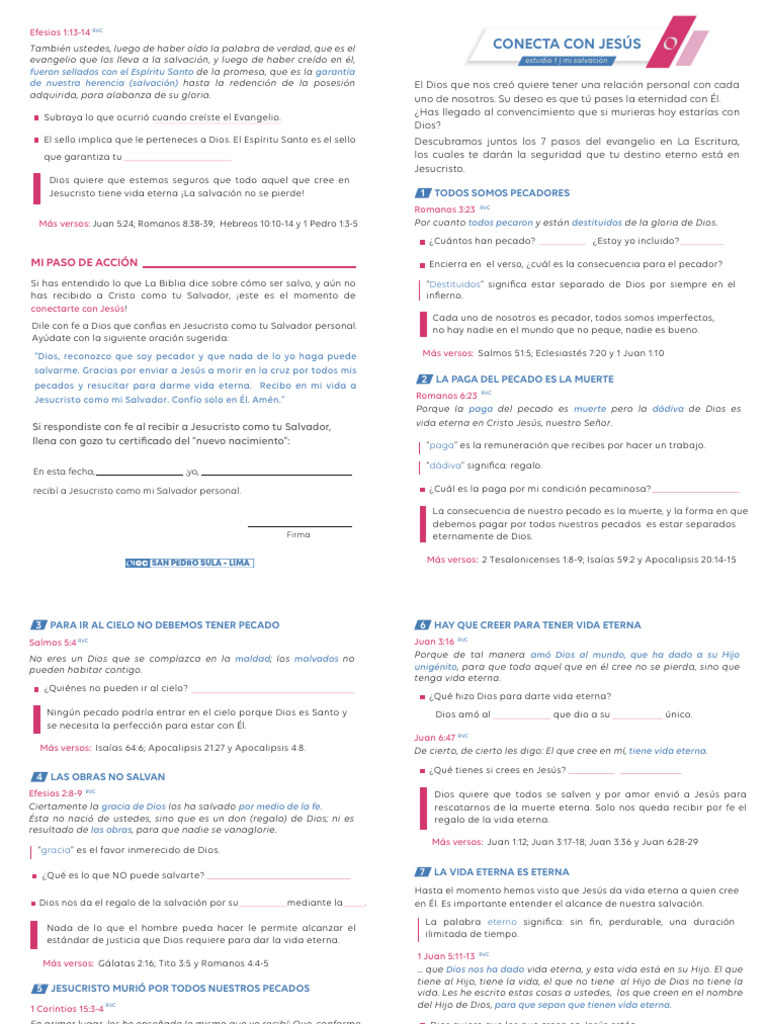 Estudio 1 Conecta Con Jesús SPS24 | PDF | Vida eterna (cristianismo ...