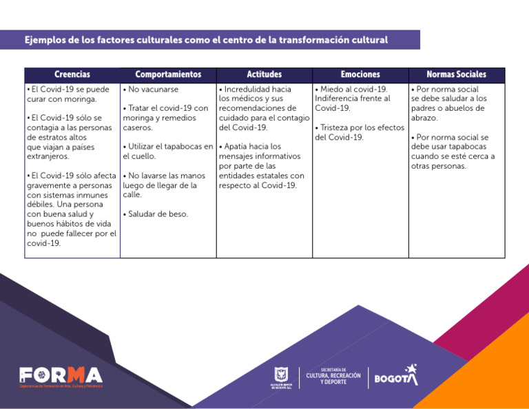 Anexo 01 Ejemplos de factores culturales | PDF