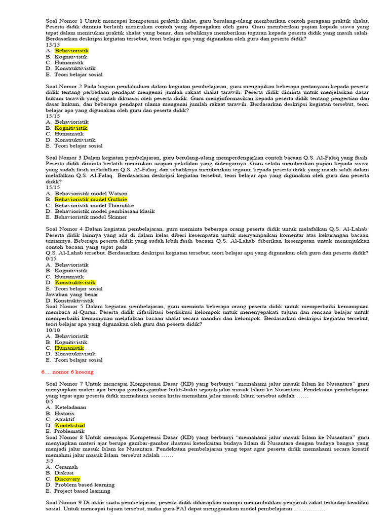 Tam Teori Belajar | PDF