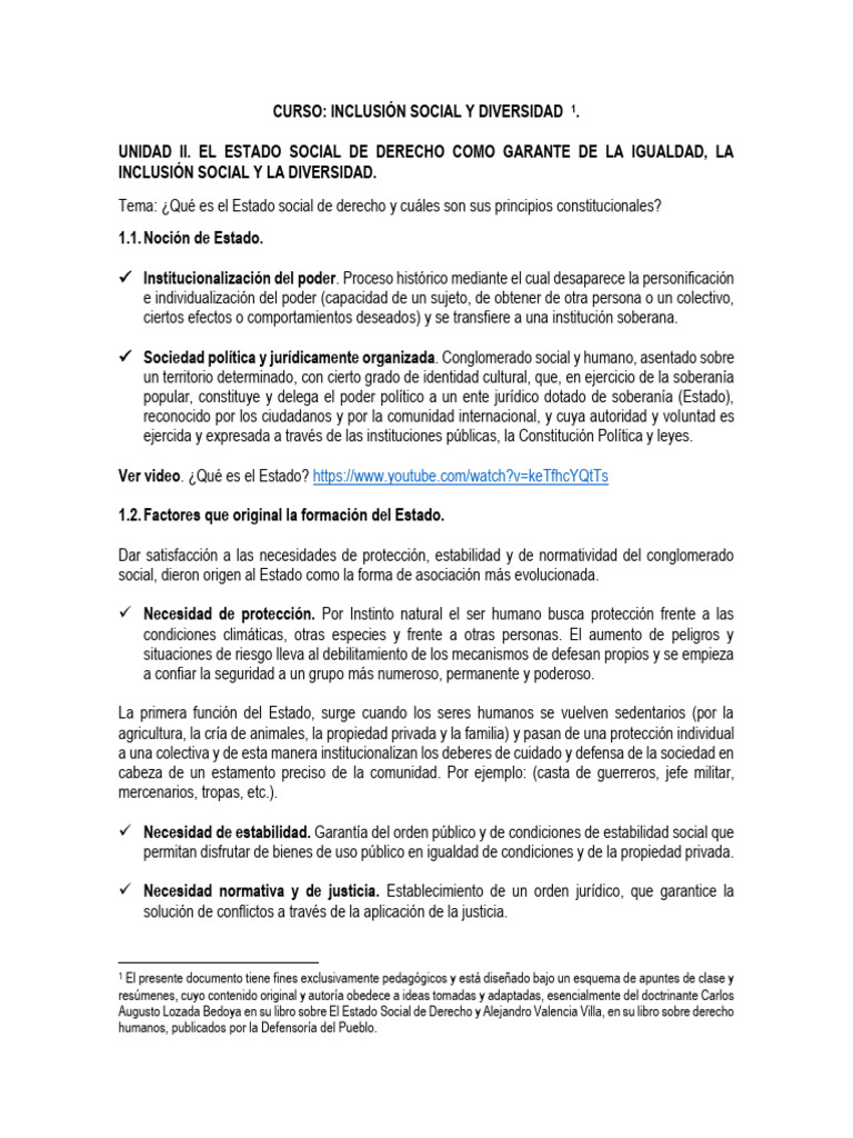 02 - Unidad II - Tema 1. Estado Social de Derecho y Sus Principios1 ...