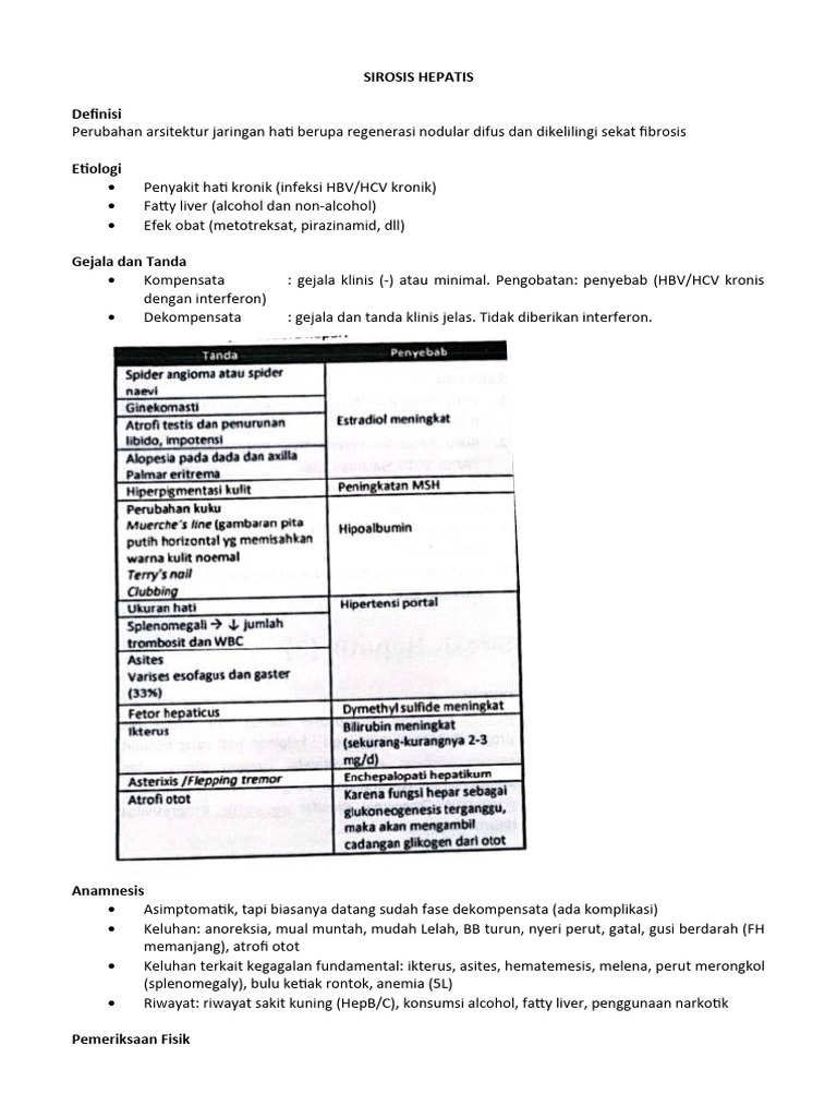 Gejala dan Penanganan Sirosis Hepatis | PDF | Sains & Matematika