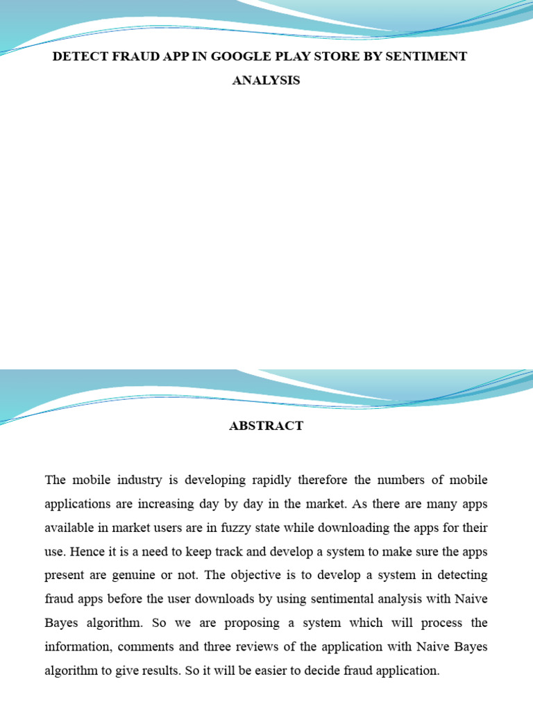 Sample PPT Format | PDF | Mobile App | Statistical Classification