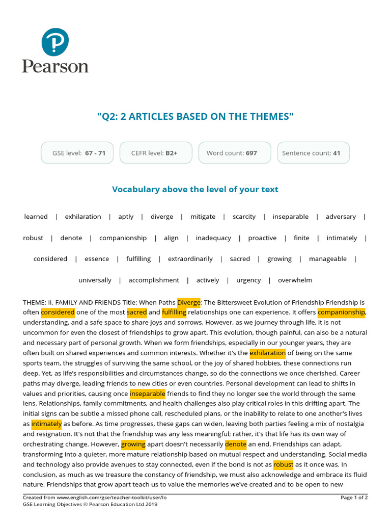 Q2 - 2 Articles Based On The Themes | PDF | Procrastination ...