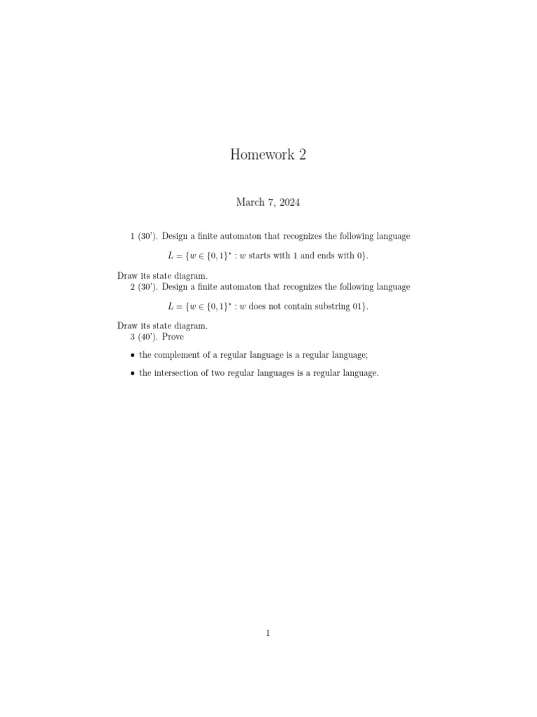 Finite Automata & Regular Languages | PDF