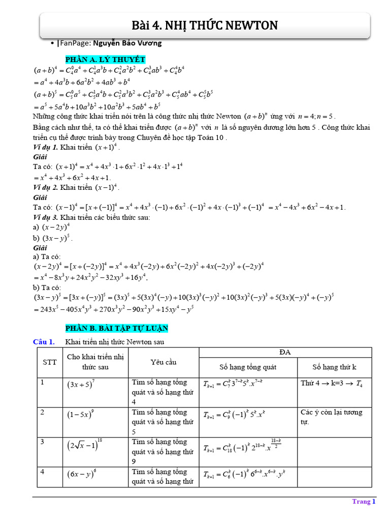 Bai Tap Dai So To Hop Toan 10 Canh Dieu 101 113 | PDF