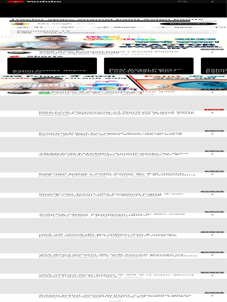 Tractor Sparc Enamel Paint Asian Paints - YouTube | PDF