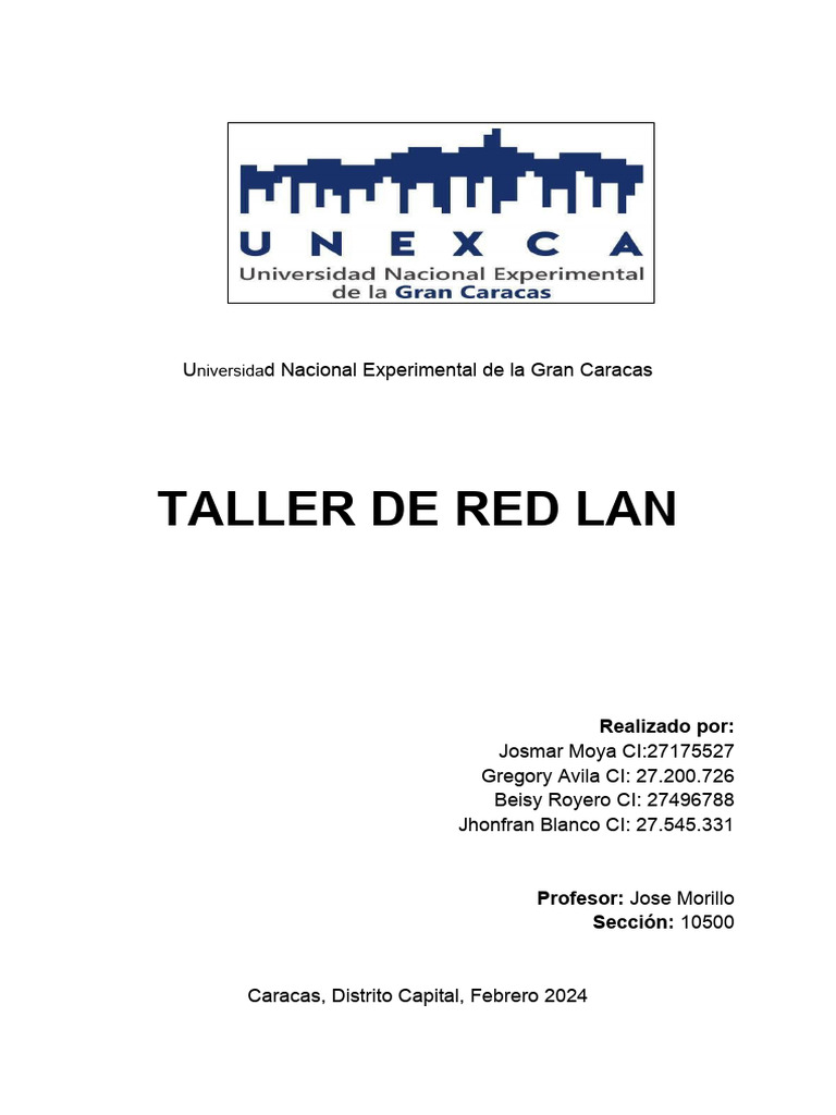 Taller de Red Lan | PDF | Dirección IP | Protocolos de internet Taller de Red Lan | PDF | Dirección IP | Protocolos de internet