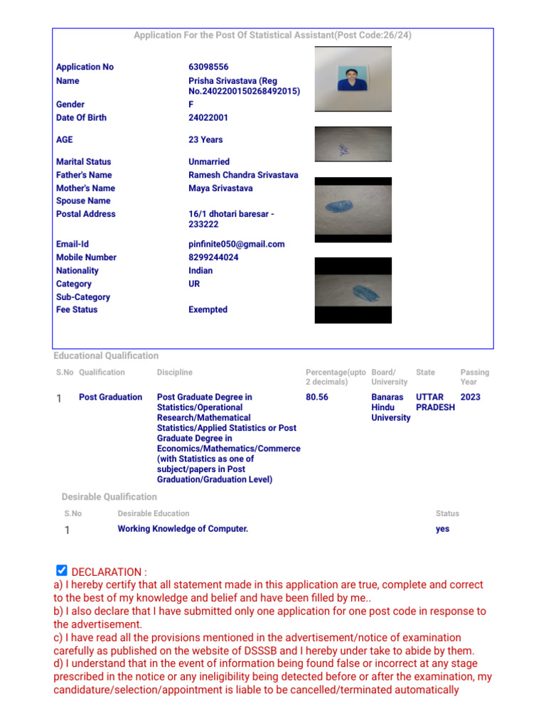 Statistics Officer Delhi | PDF