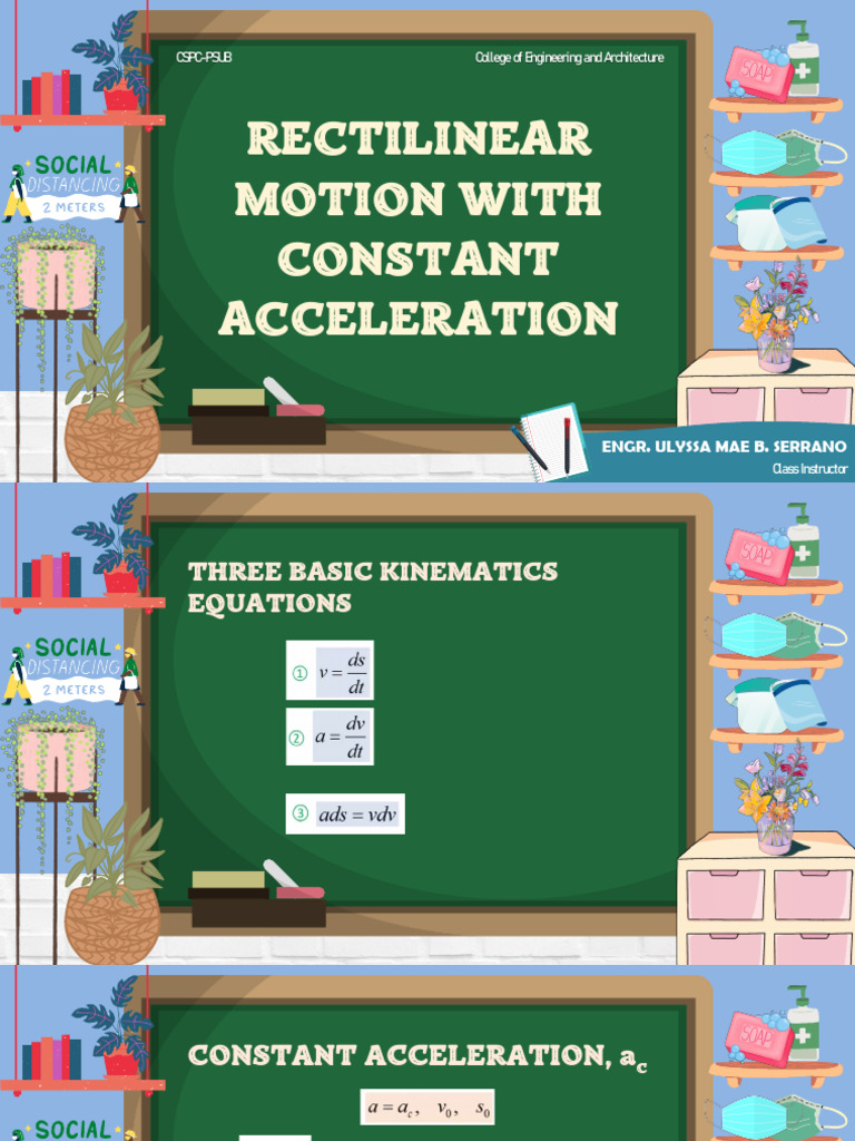 3 Rectilinear Motion With Constant Acceleration | PDF