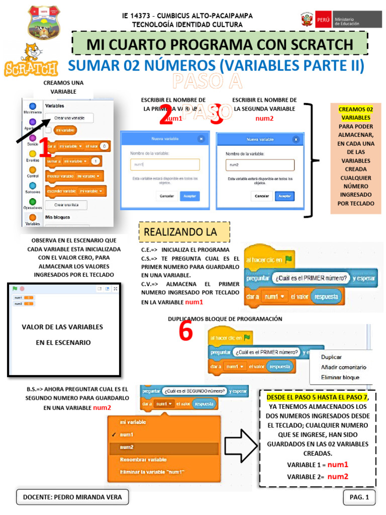 CUARTO PROGRAMA - SUMAR 02 NUMEROS | PDF | Informática | Ciencias de la ...