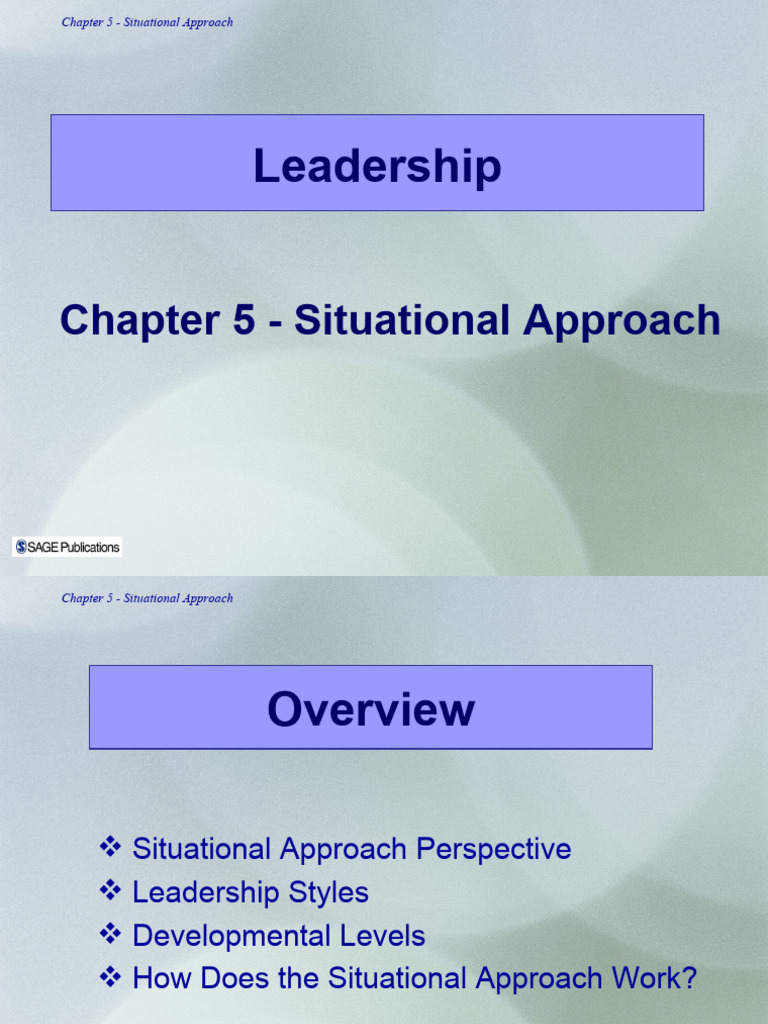 Situational Approach | PDF | Leadership | Social Psychology
