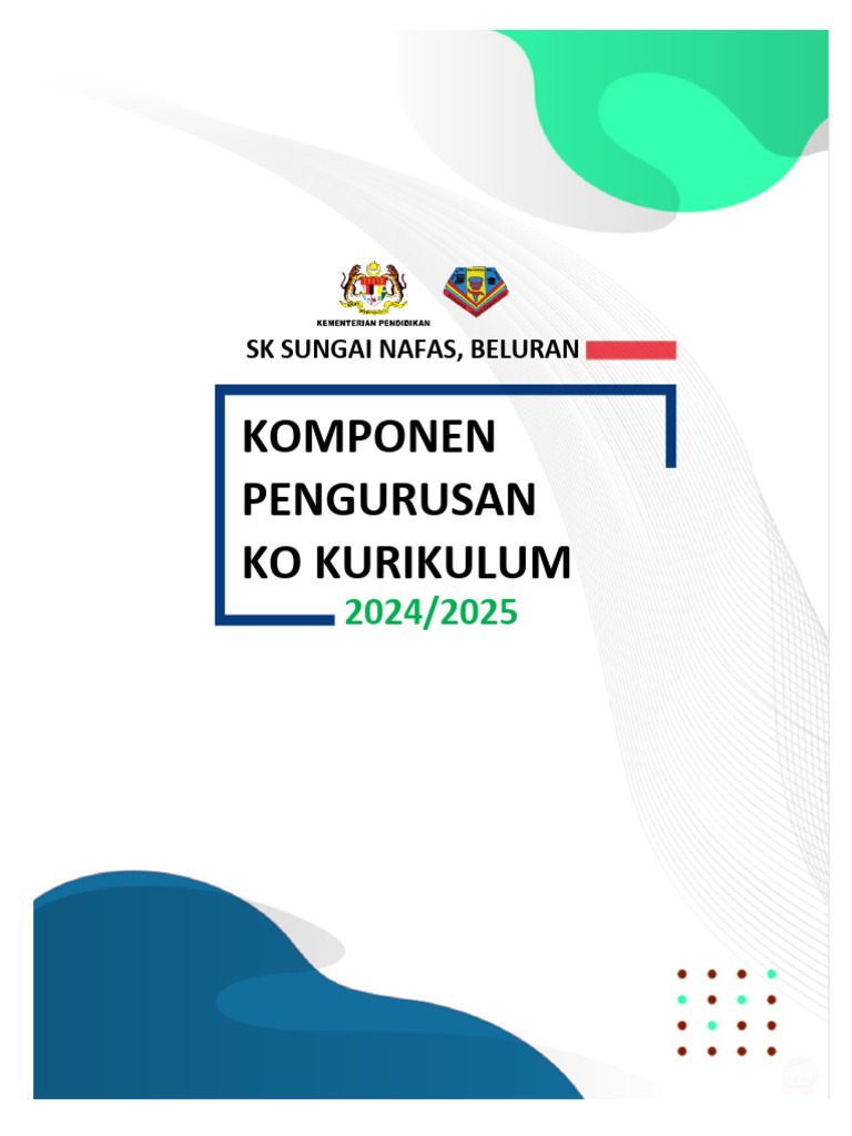 Buku Pengurusan Sekolah-Bahagian E-Komponen Kokurikulum | PDF
