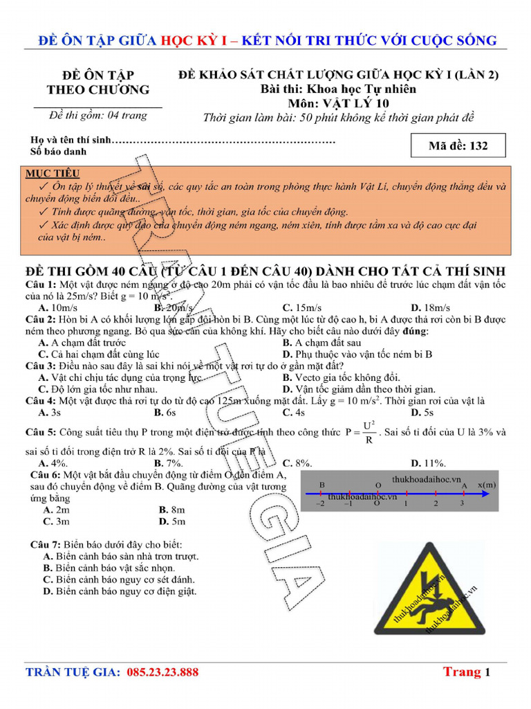 De On Tap Giua Hoc Ky 1 de So 02 | PDF