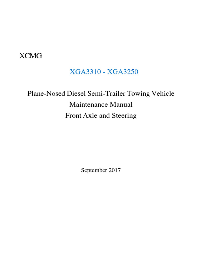 Front Axle Steering Pdf Steering Bearing Mechanical