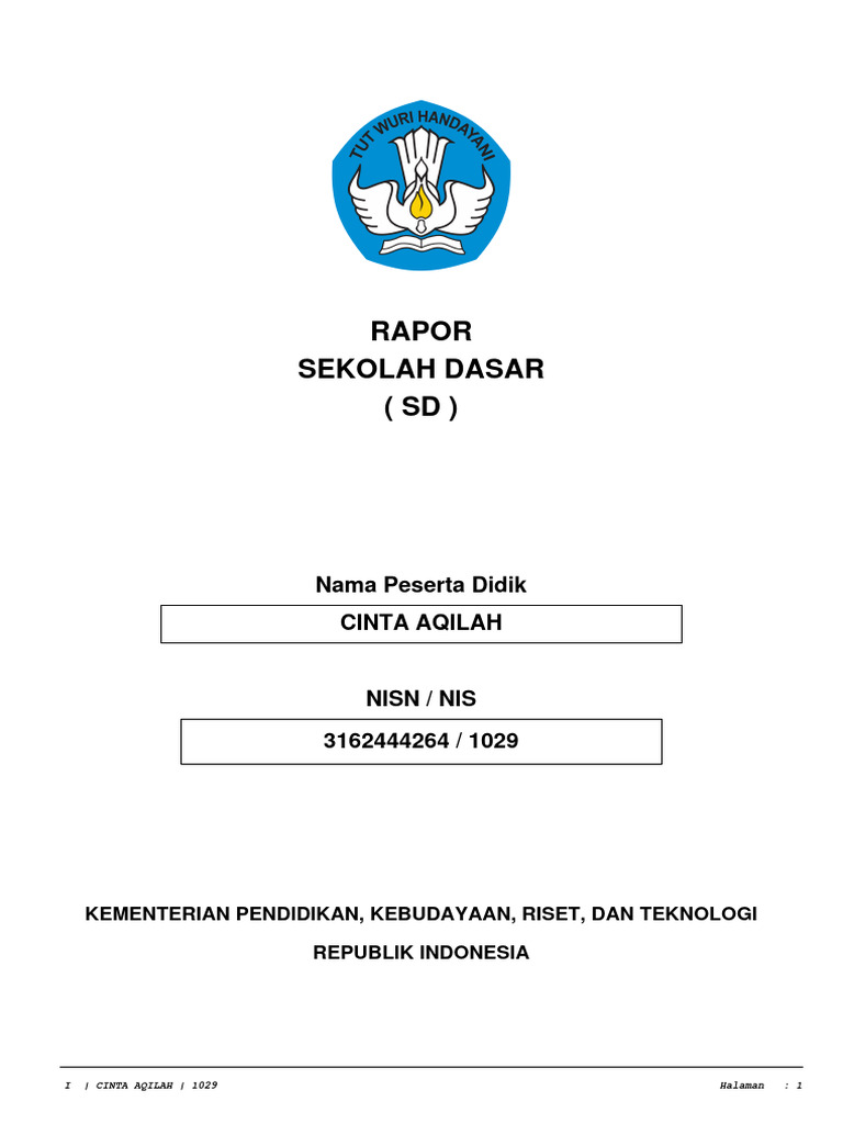Pelengkap - Rapor - YUNDA SUKMAWIJAYA - 20232 | PDF